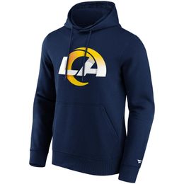 Kapuzenpullover Fanatics "Fanatics Hoodie Los Angeles Rams Primary Logo Graphic", Damen, Gr. M, blau, 80% Baumwolle, 20% Polyester, Pullover