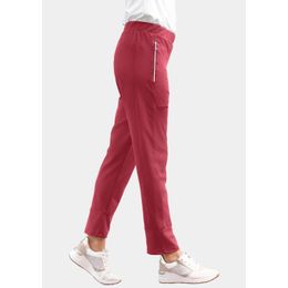 GOLDNER Damen 2-in-1-Hose "Kurzgr&ouml;&szlig;e Jogpant", rot, Gr. 23, Obermaterial: 91% Polyester PES. 9% Elasthan EL., Hosen