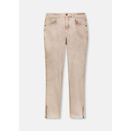 Madeleine Mode MADELEINE Damen Regular-fit-Jeans "Jeans Schmale Jeans mit Batik-Effekt", wei&szlig;, Gr. 34, Obermaterial: 92% Baumwolle CO. 6% Elastomultiester ELE. 2%