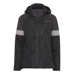North Bend Damen Funktionsjacke "Funktionsjacke NBToana W W-PRO 10.000 mit wasserdichter Beschichtung", schwarz, Gr. 46, Obermaterial: 100% Polyester