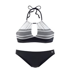 JETTE Damen Bustier-Bikini, schwarz-wei&szlig;, Gr. 34, gestreift, unifarben, Polyamid, Bikini-Sets, mit hochwertigem Design