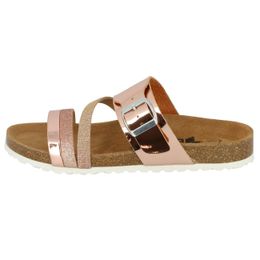 Lico Damen Pantolette "Pantolette Bioline Fashion", Gr. 38, rosa, Synthetik, Schuhe