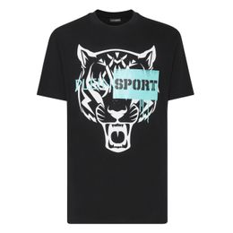Plein Sport Jungen T-Shirt "T-Shirt"0201, schwarz, wei&szlig;, Gr. XXXL, Obermaterial: 100% Baumwolle, Shirts
