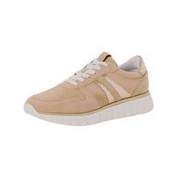 Tamaris Damen Sneaker "Tamaris Sneaker Leder/Synthetik", Gr. 40, beige, Leder, Synthetik, Schuhe