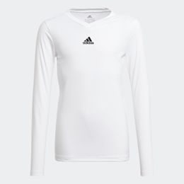 Jungen Langarmshirt "TEAM BASE TEE Y", wei&szlig;, Gr. 176, adidas Performance, clean, Obermaterial: 100% Polyester, Shirts