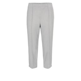 GOLDNER Damen Caprihose "Trageangenehme 7/8-Rippenhose", silber, Gr. 40, Obermaterial: 100% Polyester COOLMAX PES(Coolmax)., Hosen