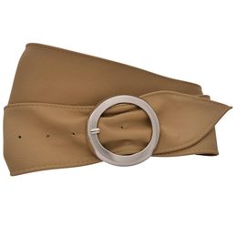 AnnaMatoni Damen Lederg&uuml;rtel "AnnaMatoni Tailleng&uuml;rtel Ora2 Tailleng&uuml;rtel Ora2", beige, Gr. 120, 100% Leder, G&uuml;rtel