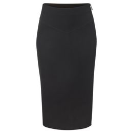 Lascana Damen Midirock, schwarz, Gr. 36, unifarben, Jersey, Obermaterial: 70% Viskose, 25% Polyamid, 5% Elasthan, R&ouml;cke