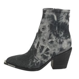 Buffalo Damen Westernstiefelette "WEST BOOT LO", Gr. 40, schwarz, Textil, Schuhe, Cowboystiefelette, Boots, Festival, in schmaler Form