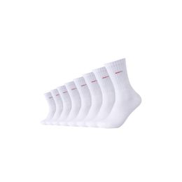 Camano Damen Socken "Tennissocken 8er Pack", Gr. 39, wei&szlig;, 78% Baumwolle, 19% Polyester, 3% Elastodien, uni, Socken