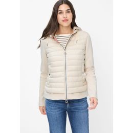 Fuchs & Schmitt FUCHS SCHMITT Damen Steppjacke, beige, Gr. 38, clean, unifarben, Web, Obermaterial: 100% Polyester, Jacken, mit abnehmbarer Kapuze