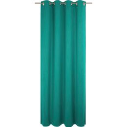 Vorhang Adam, B:145cm H:245cm, blau, Baumwolle (Bio-Baumwolle), Wohnzimmer, Gardinen, "Uni Collection", aus 100% Bio-Baumwolle