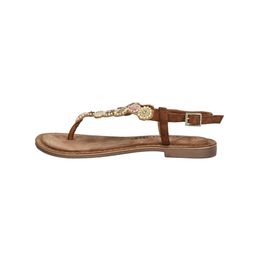 Lazamani Damen Zehentrenner "Lazamani Zehensteg Leder", Gr. 37tan, Leder, Schuhe