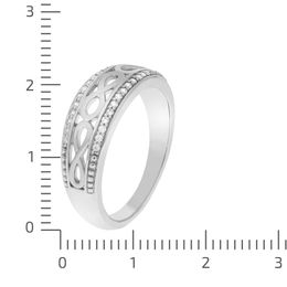 ZEEme Damen Fingerring "Silber 925 glanz/mattiert Zirkonia", 054 (17,2), Silber 925 (Sterlingsilber), wei&szlig;, Silber 925 (Sterlingsilber), Fingerringe