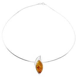 OSTSEE-SCHMUCK Damen Halsreif "OSTSEE-SCHMUCK Halsreif mit Anh&auml;nger Gleiter-Maie", 50cm, Silber 925 (Sterlingsilber), L: 42, silber, Silber 925