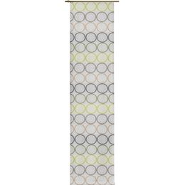 Schiebegardine WIRTH, B:60cm H:145cm, gr&uuml;n, Jacquard, Baumwolle, Polyester, Wohnzimmer, Gardinen, "Zirbello"