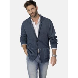 Babista Herren Strickjacke "Strickjacke TESSALUNA", blau, Gr. M, unifarben, Obermaterial: 100% Baumwolle CO., Strickjacken, im Sakko-Schnitt