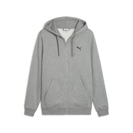 Puma Herren Sweatjacke "Essentials Kapuzenjacke Herren", grau, Gr. M, Obermaterial: 66% Baumwolle, 34% Polyester; Kapuzenfutter: 100% Baumwolle;