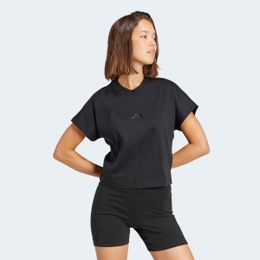 Damen T-Shirt "W ALL SZN TEE", schwarz, Gr. S, adidas Sportswear, Obermaterial: 100% Baumwolle, Shirts