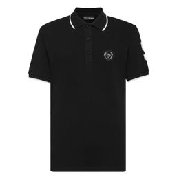 Plein Sport Jungen Poloshirt "Poloshirt", schwarz-wei&szlig;, Gr. M, Obermaterial: 100% Baumwolle, Shirts