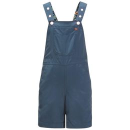 Jack Wolfskin Mädchen Latzhose "VILLI SHORT OVERALL K"schwarz, sea, Gr. 140, OBERSTOFF 100% POLYAMID 1.FUTTER 100% POLYESTER 2.FUTTER 65% POLYESTER,
