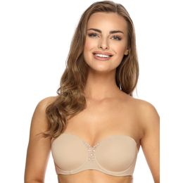 Viania Damen Multiway-BH "Multiway B&uuml;gel BH Carola", Gr. 70, beige, Stoff, Obermaterial: 68% Polyamid PA. 19% Polyester PES. 13% Elasthan EL., BHs