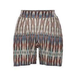 Vivance Damen Shorts, bunt, Gr. 38, bedruckt, Jersey, Obermaterial: 100% Viskose, Hosen, mit Ethnoprint, kurze Hose mit Gummizug, sommerliche