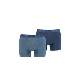Head Herren Boxershorts "Boxershort Basic Boxer 2P 2er Pack", Gr. L, blau, Obermaterial: 95% Baumwolle CO. 5% Elasthan EL., Unterhosen