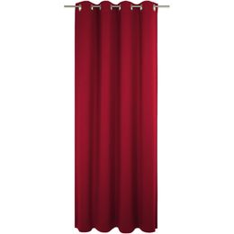 Vorhang WIRTH, B:132cm H:245cm, rot, Jacquard, Polyester, Wohnzimmer, Gardinen, "Westport"