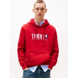 Tommy Jeans Herren Hoodie "TJM REG RWB DNA GRAPHIC HOODIE", rot, Gr. XXL, Sweatware, Obermaterial: 100% Baumwolle, Sweatshirts