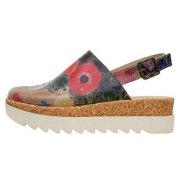 DOGO Damen Clog "Akita Full Of Hope Damen Sandalen", Gr. 39, beige, Lederimitat, Schuhe, Handgefertigt