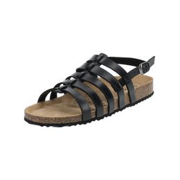 Geox Damen Schaftsandalette "Geox Sandalen Lederimitat", Gr. 39, schwarz, Lederimitat, Schuhe