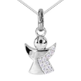 OSTSEE-SCHMUCK Damen Kette mit Anh&auml;nger "OSTSEE-SCHMUCK Kette mit Anh&auml;nger kleiner Engel", 45cm, Silber 925 (Sterlingsilber), L: 40, silber, Silber