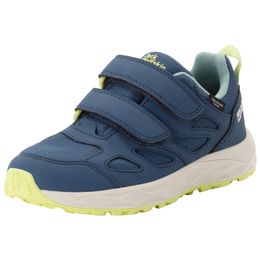 Jack Wolfskin Kinder Wanderschuh "WOODLAND 2 TEXAPORE LOW VC K", Gr. 34, blau, Synthetik, Textil, Schuhe, Wasserdicht, Trekkingschuh