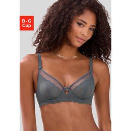 Vivance Damen B&uuml;gel-BH, Gr. 85, gr&uuml;n, Spitze, Obermaterial: 92% Polyamid, 8% Elasthan, BHs, mit h&uuml;bschen Spitzentr&auml;gern &ndash; auch perfekt f&uuml;r gro&szlig;e