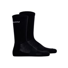 Salomon Damen Kurzsocken "Socken EVASION CREW 2P 2er Pack", Gr. 42, schwarz, Obermaterial: 65% Baumwolle CO. 32% Polyamid PA. 3% Elasthan EL., Socken