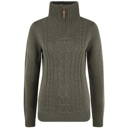 oxmo Damen Strickfleece-Pullover "Strickpullover OXCarry", grau, Gr. M, Obermaterial: 100% Polyacryl PAN., Pullover
