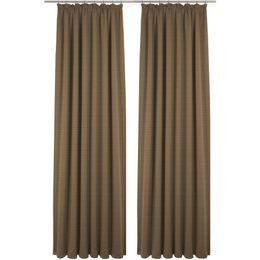 Vorhang WIRTH, B:65cm H:125cm, braun, Chenille, Polyacryl, Polyester, Wohnzimmer, Gardinen, "Fiona"