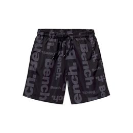 Bench. Herren Badeshorts, schwarz, Gr. S, bedruckt, Microfaser, Polyester, Badehosen, kurze oder lange Form