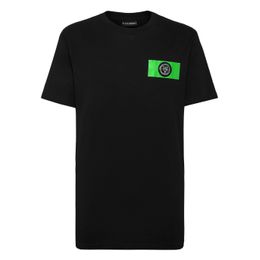 Plein Sport Jungen T-Shirt "T-Shirt", schwarz, Gr. XS, Obermaterial: 70% Polyester, 30% Baumwolle, Shirts