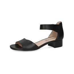 Caprice Damen Riemchensandale "Caprice Sandalen Nappaleder", Gr. 38, schwarz, Nappaleder, Schuhe