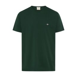Gant Herren T-Shirt "SLIM SHIELD SS T-SHIRT", gr&uuml;n, Gr. XXXL, Jersey, Obermaterial: 100% Baumwolle, Shirts, mit Logostickerei auf der Brust