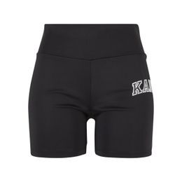 Karl Kani Damen Radlerhose "Karl Kani Damen KW242-031-3 Karl Kani Small Serif Cycling Shorts"schwarz, Gr. L, 77% Polyester, 23% Elasthan, Hosen