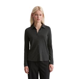 Marc O'Polo MARC O'POLO Damen Blusenshirt "aus LENZING ECOVERO ", grau, Gr. XL, unifarben, Obermaterial: 94% Viskose, 6% Elasthan, Shirts
