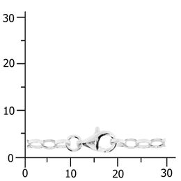 OSTSEE-SCHMUCK Damen Silberkette "OSTSEE-SCHMUCK Kette Erbs oval 2,5 mm Kette Erbs oval 2,5 mm", 60cm, Silber 925 (Sterlingsilber), L: 42, silber,