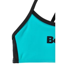 Bench. M&auml;dchen Bustier-Bikini, blau, Gr. 122, gestreift, Polyamid, Bikini-Sets, mit gekreuzten Tr&auml;gern
