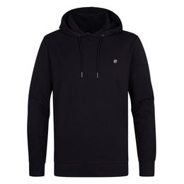 Herren Kapuzensweatshirt, schwarz, Gr. S, PETROL INDUSTRIES, Sweatware, Obermaterial: 95% Baumwolle, 5% Elasthan, Sweatshirts, mit Logo Stickerei