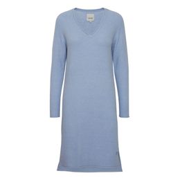 oxmo Damen Strickkleid "Strickkleid OXIda", blau, Gr. XS, Obermaterial: 74% Polyacryl PAN. 23% Nylon NY. 3% Elasthan EL., Kleider