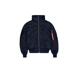 Herren Bomberjacke "MA-1 Hooded", blau, Gr. M, Alpha Industries, Obermaterial: 100% Nylon, Futter: 100% Nylon, Kapuzenfutter: 100% Polyester,