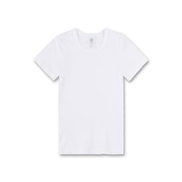 Sanetta Jungen Unterhemd "T-Shirt 1er Pack", Gr. 128, wei&szlig;, Obermaterial: 100% Baumwolle CO., Unterhemden